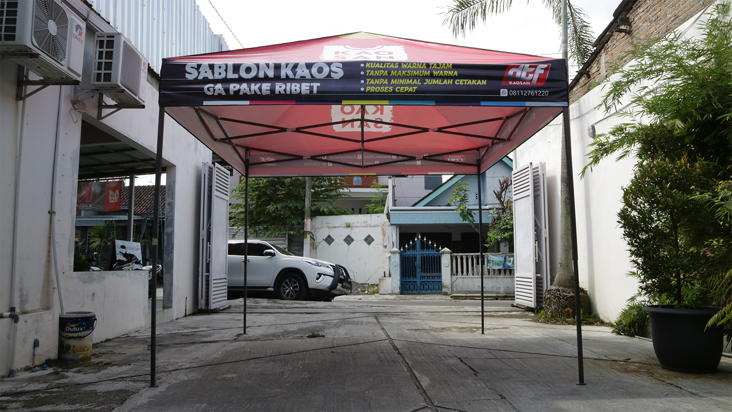 Jasa Buat Tenda Promosi Costum Terbaik | KENCANA PRINT